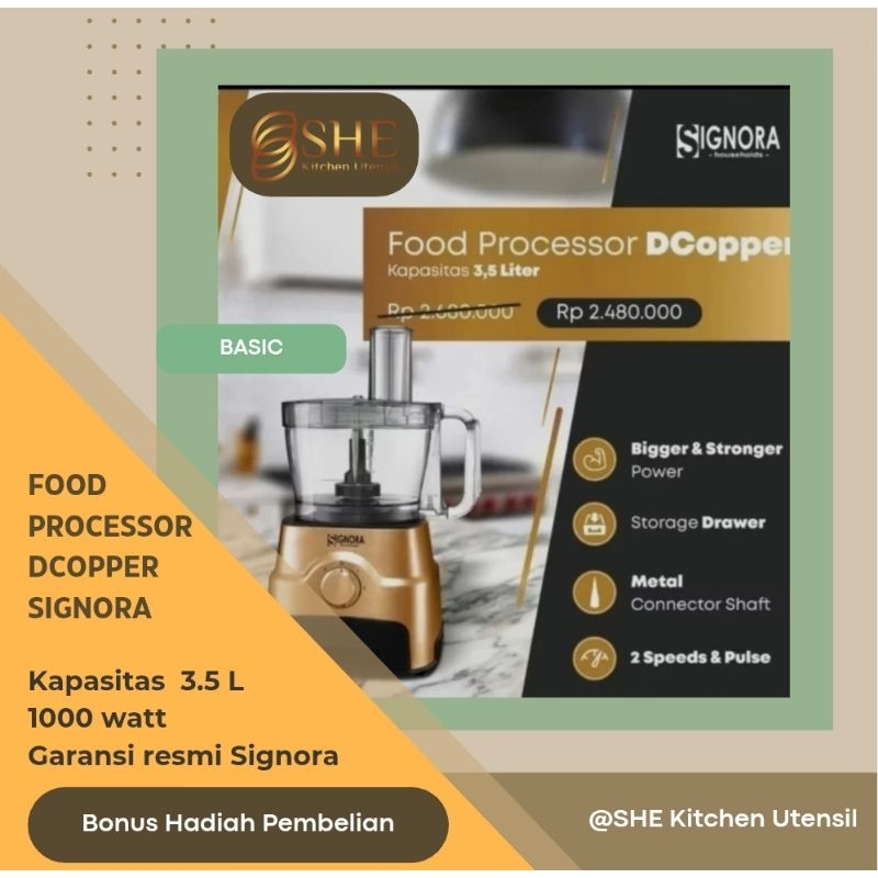 Jual Food Processor DChopper Signora Type Basic untuk menggiling daging ...