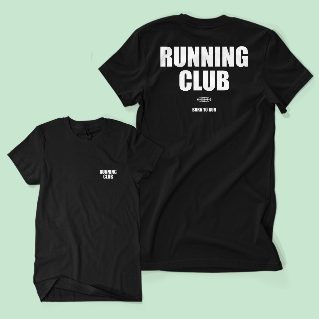 Jual Kaos Distro Premium RUNNING CLUB BORN TO RUN - Baju Olahraga Sport ...