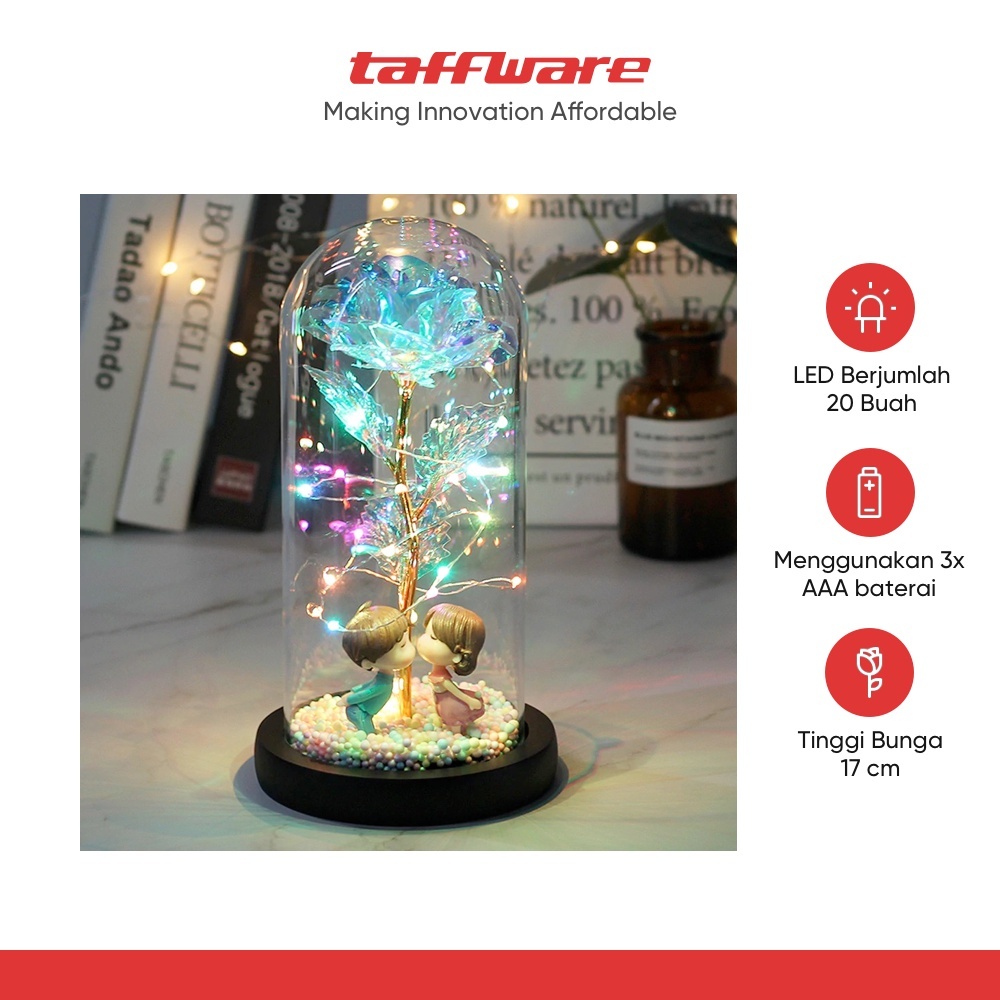 Jual TaffHOME Bunga Mawar Lampu LED Dekorasi Galaxy Rose Kissing Kraft ...