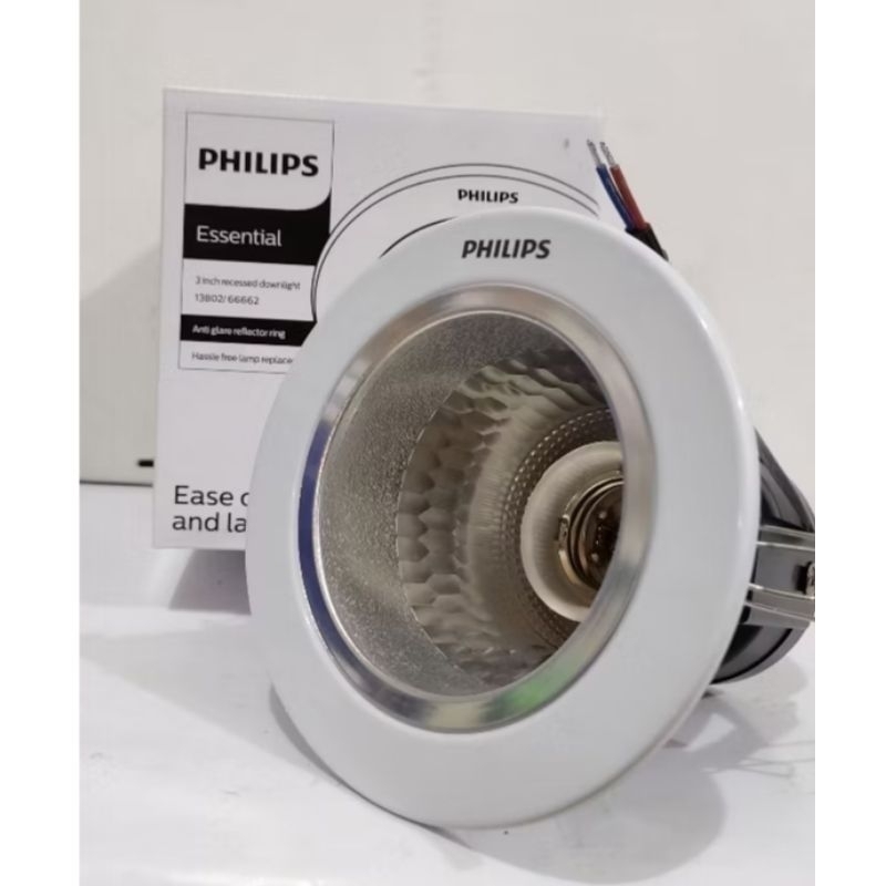 Jual Downlight Philips 3 inch recessed downlight 66662 white fitting Putih | Shopee Indonesia
