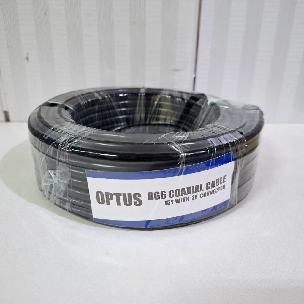 Jual Kabel parabola 15m kabel rg6 kabel optus +connector drat | Shopee Indonesia