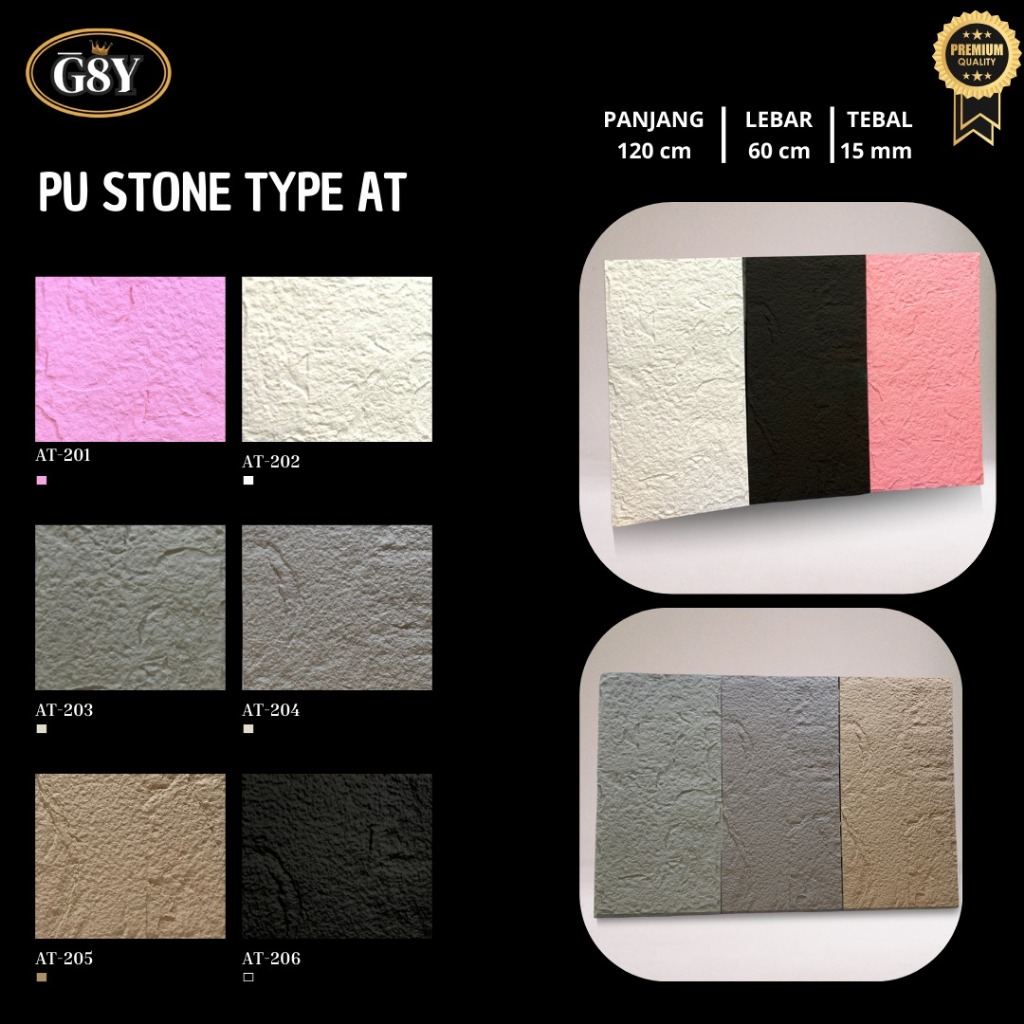 Jual RB PU Stone Panel Batu Alam 3D Dinding Estetik 60x120cm Desain ...