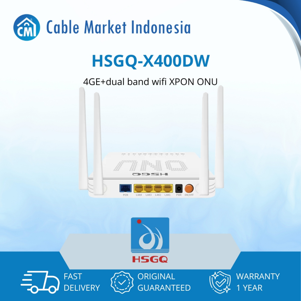 Jual Modem XPON HSGQ-X410DW – Dual Band WiFi 2.4G/5G | 4GE + 1 POTS ...