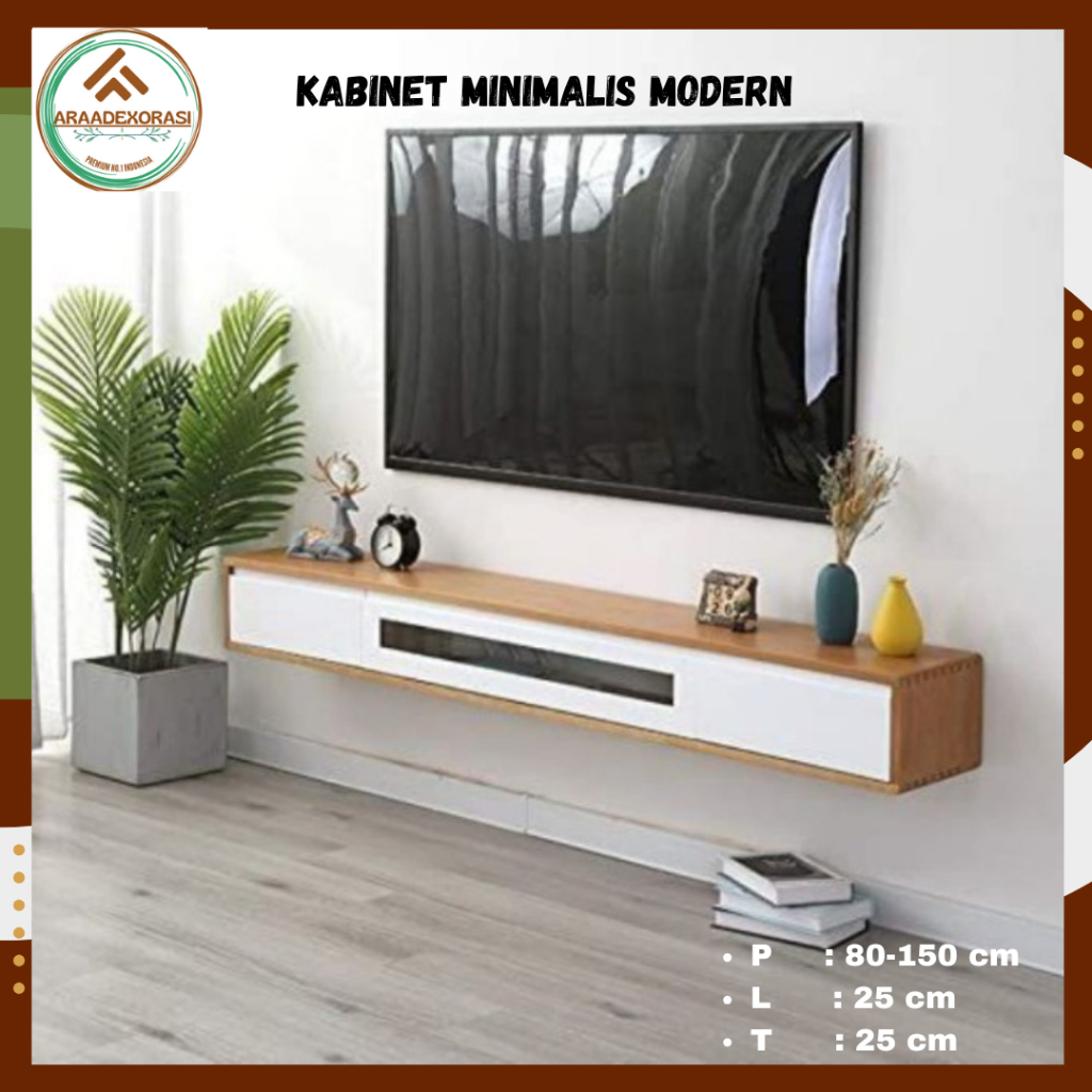 Jual KABINET TV MINIMALIS P 150/120/100/80 L 25 T 25 MINIMALIS PREMIUM ...