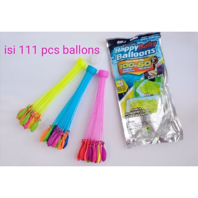 Jual ( 111 Pcs ) Mainan Balon Air PROMO Balons Magic Water isi 111 Pcs ...