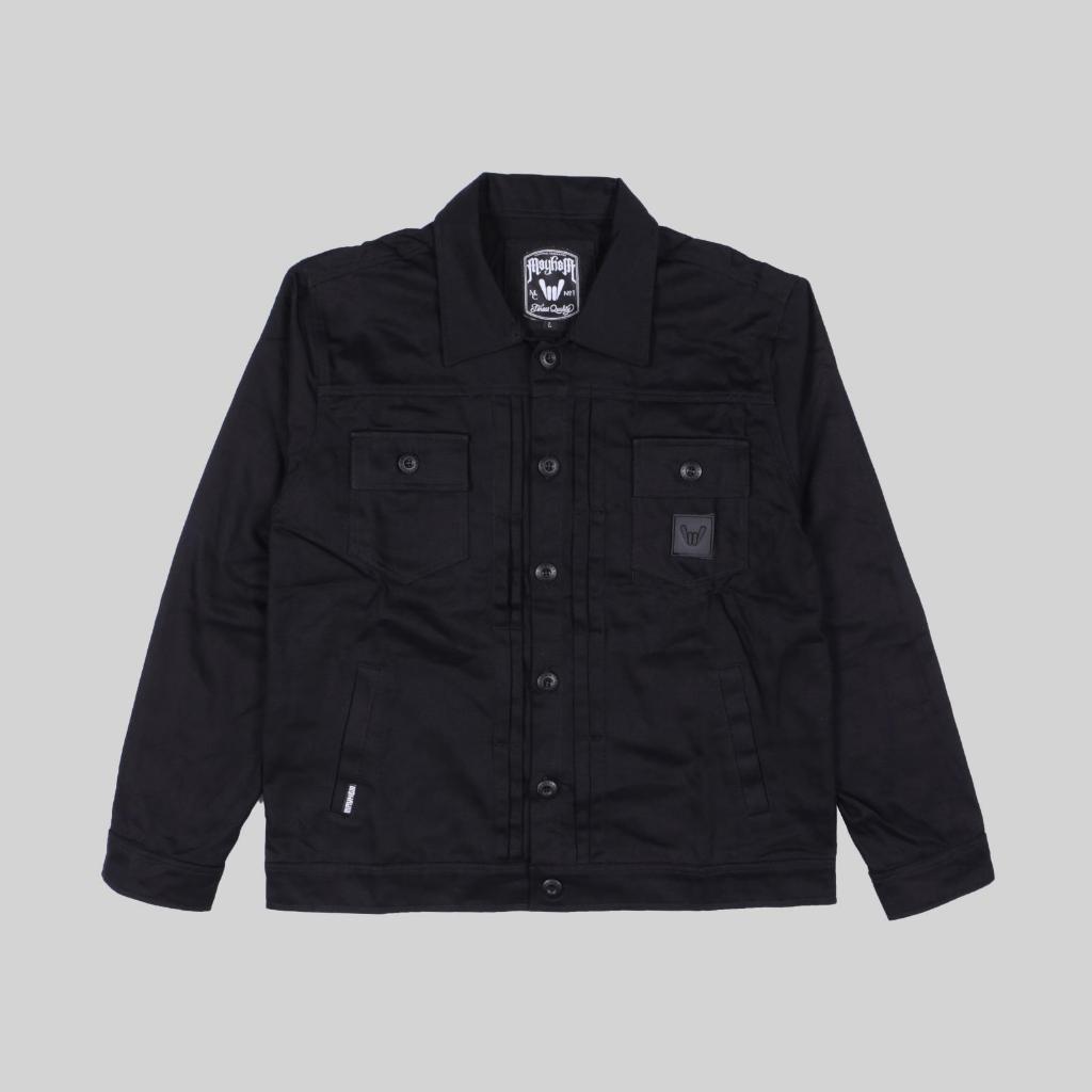 Jual MAYHEM Jacket Trucker Jacken Black | Shopee Indonesia