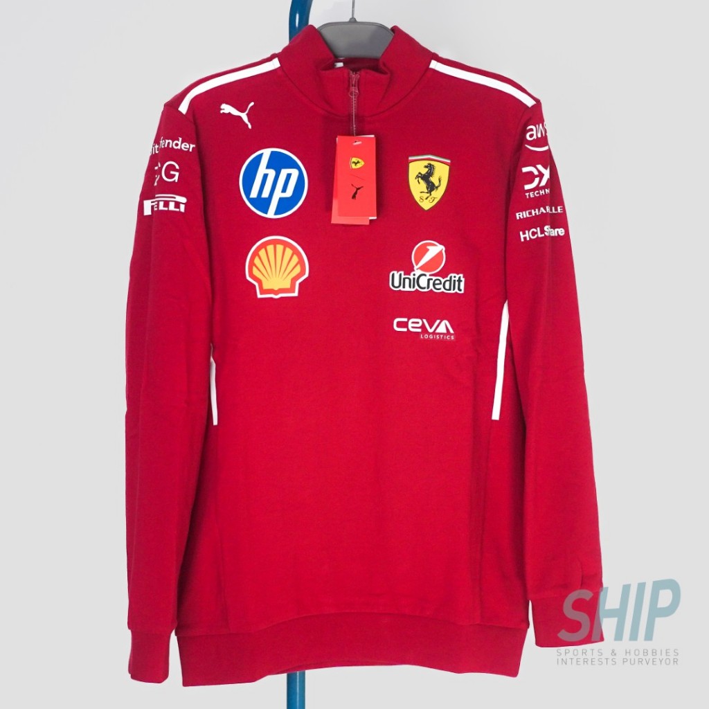 Jual 2025 TEAM HALF ZIP FERRARI mens original PUMA formula 1 F1 ...