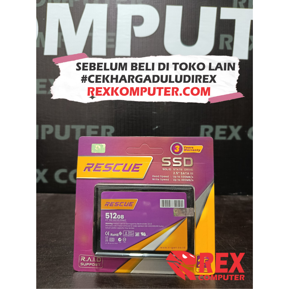 Jual SSD VGEN 512GB RESCUE | Shopee Indonesia
