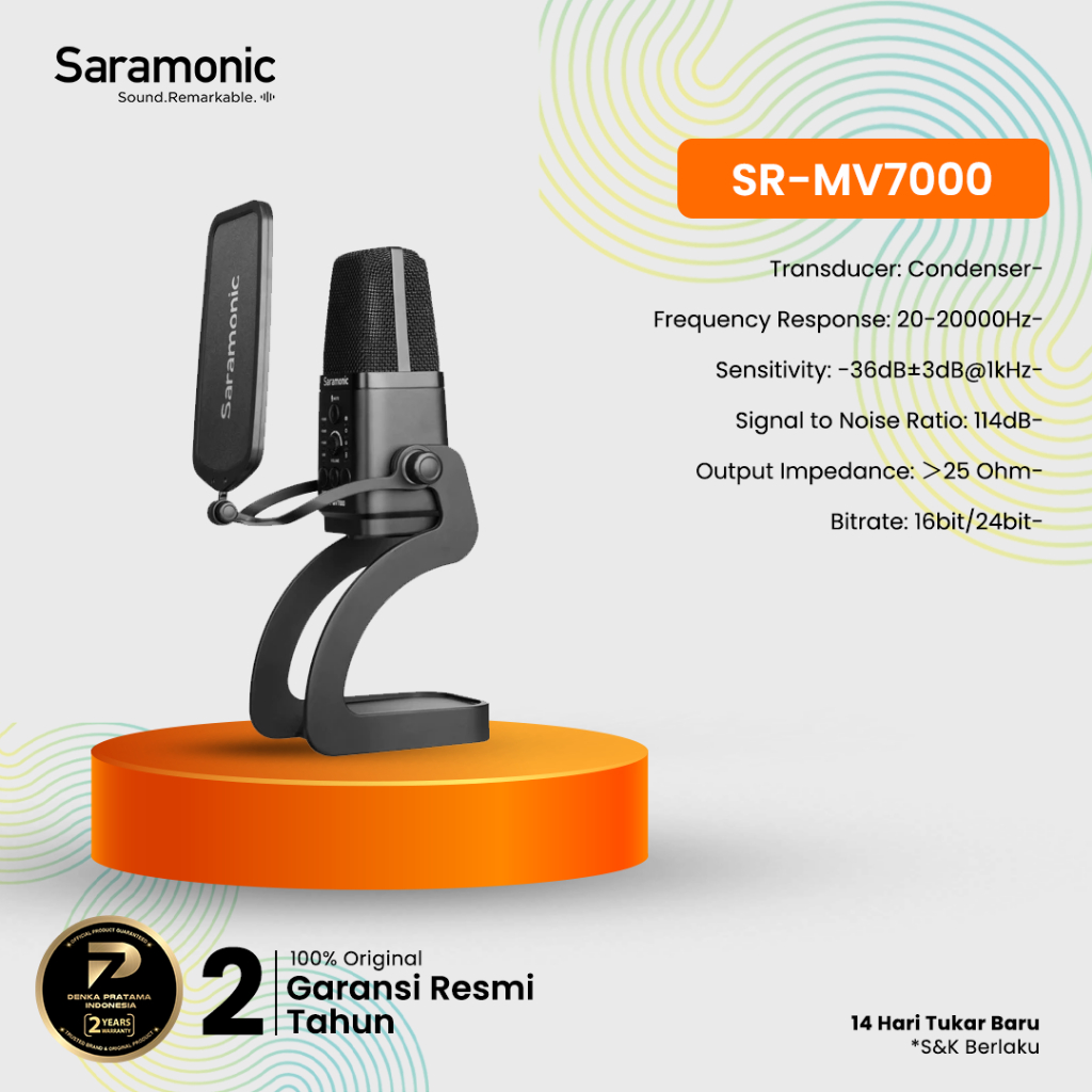 Jual Saramonic SR-MV7000 Mic XLR & USB Condenser Microphone MV 7000 | Shopee Indonesia