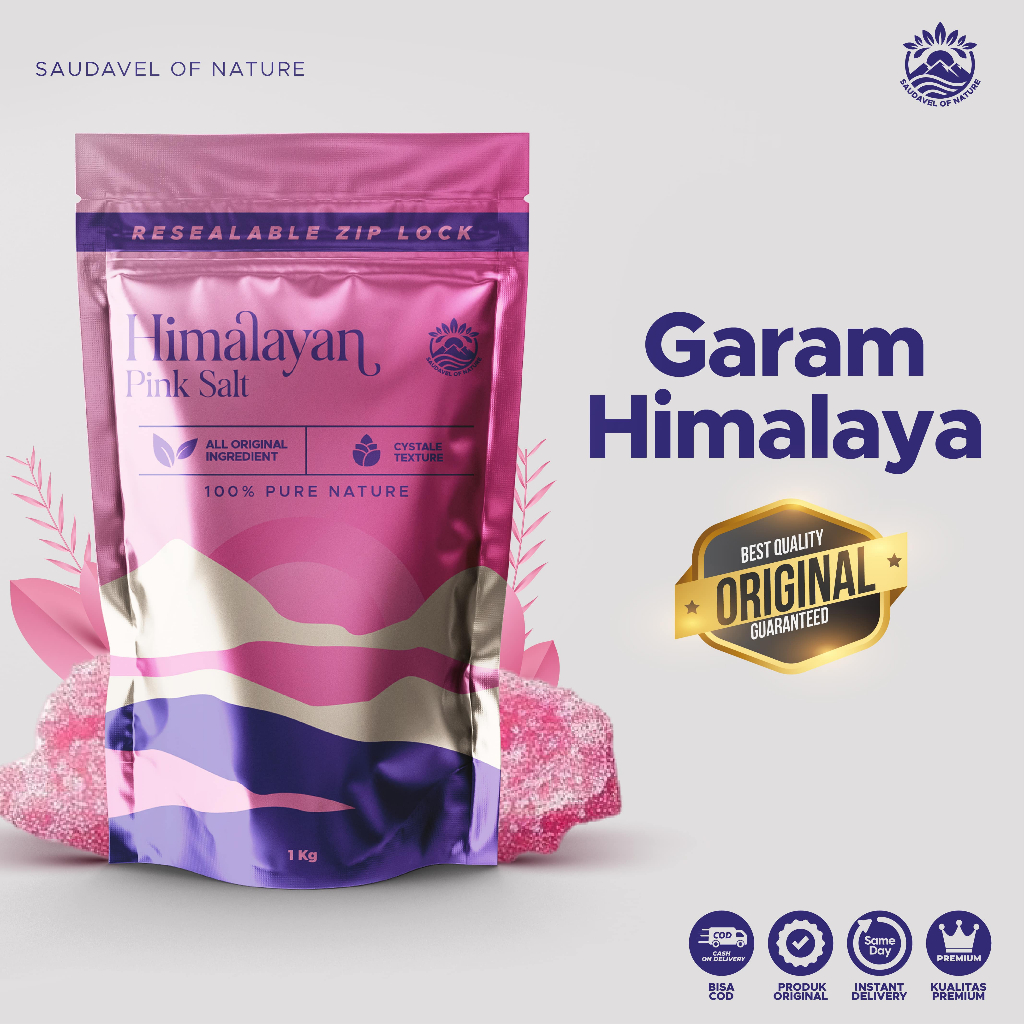 Jual Garem Himalaya Garam Pink Salt 1kg Original Organik Premium ...