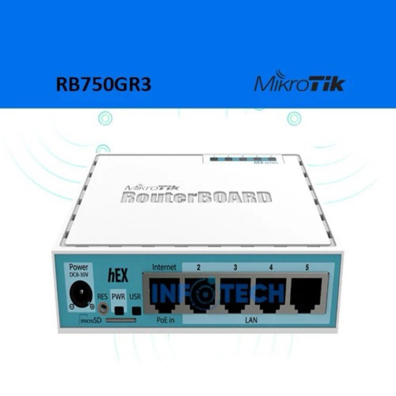 Jual Mikrotik RouterBoard RB750Gr3 (hEX) - Router Mikrotik RB750Gr3 hEX ...