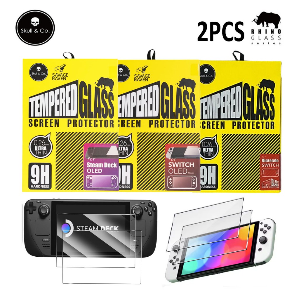 Jual Skull & Co. 2Pcs Tempered Glass Nintendo Switch Screen Ptotector ...