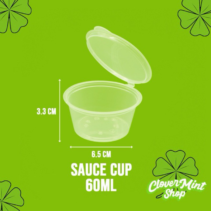 Jual CUP SAMBAL 60 ML ISI 50 PCS/CUP SAOS/THINWALL CUP/TEMPAT SAOS ...