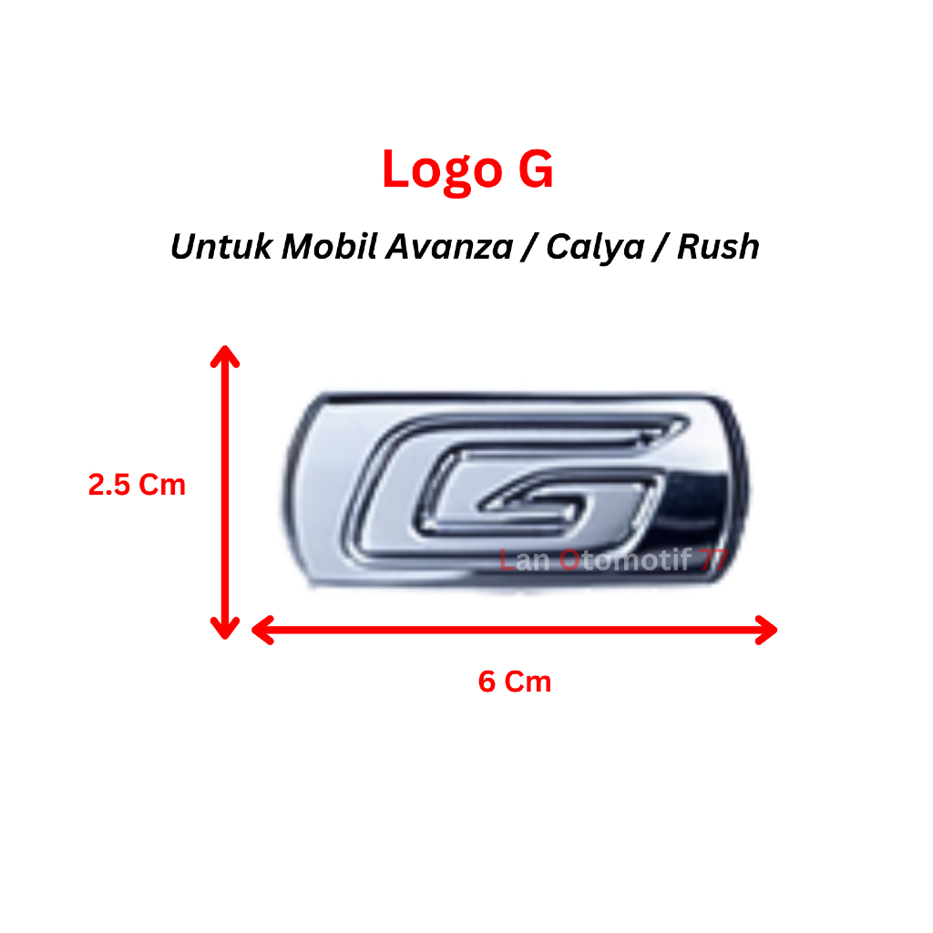 Jual Emblem Logo Mobil G new untuk Avanza (2012-2022) | Shopee Indonesia