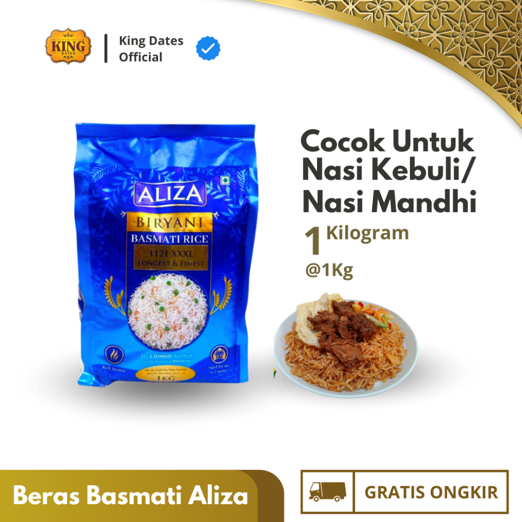 Jual Beras Aliza Biryani Basmati 1Kg Biryani Basmati Rice | Shopee ...