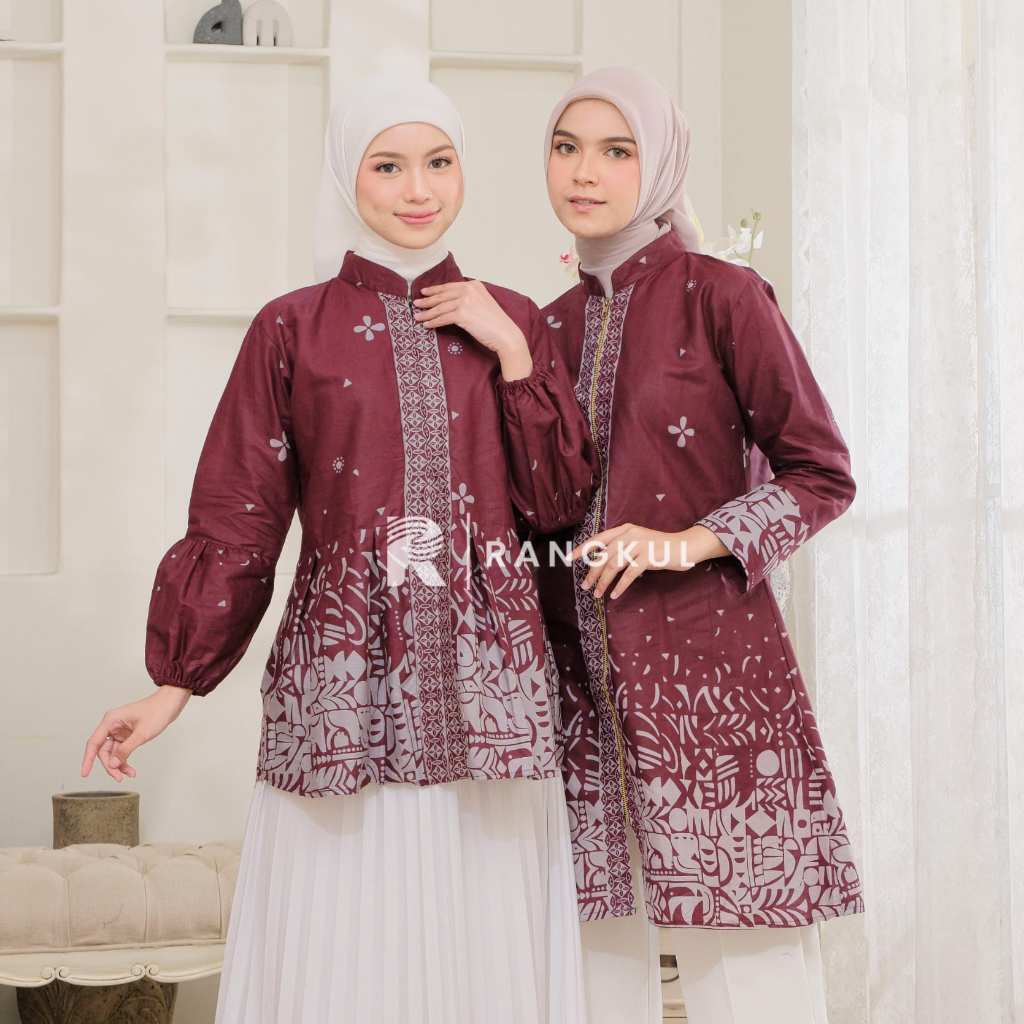 Jual RANGKUL Baju Batik Wanita Atasan Batik Tunik Wanita Kerja Alana ...
