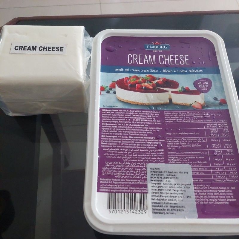Jual cream cheese emborg kemasan reapack 500gr plastik vaccum | Shopee ...