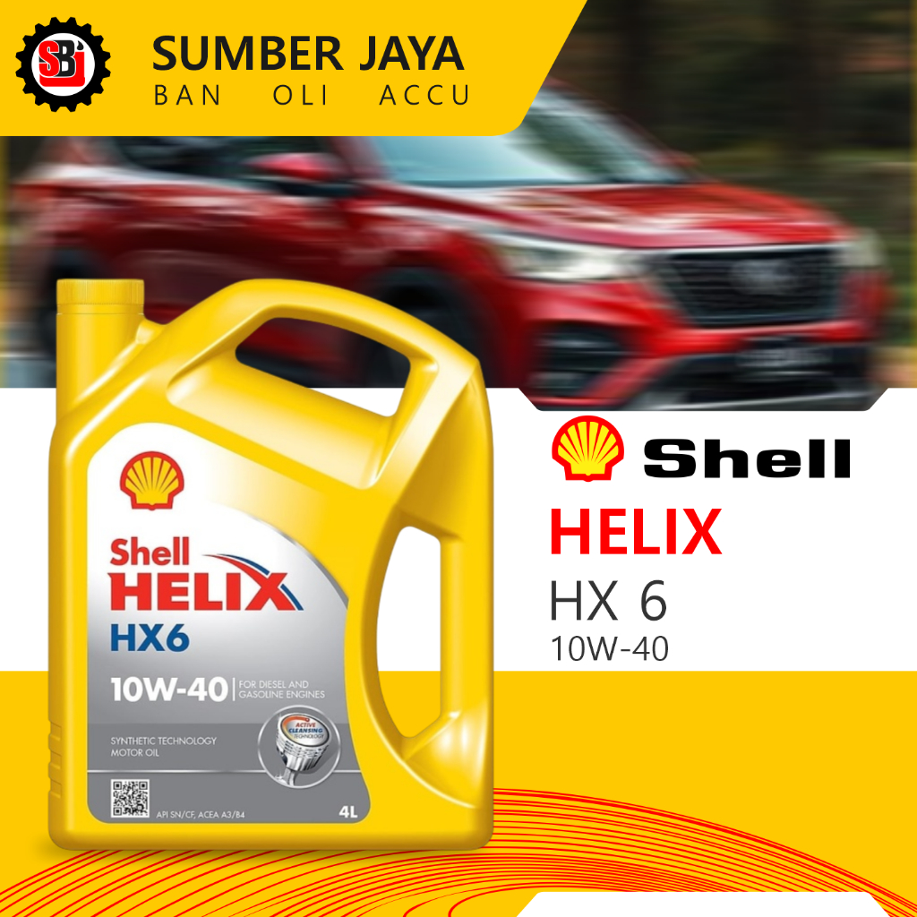 Jual Oli Mesin Mobil Shell Helix HX6 10W40 (4L) | Shopee Indonesia
