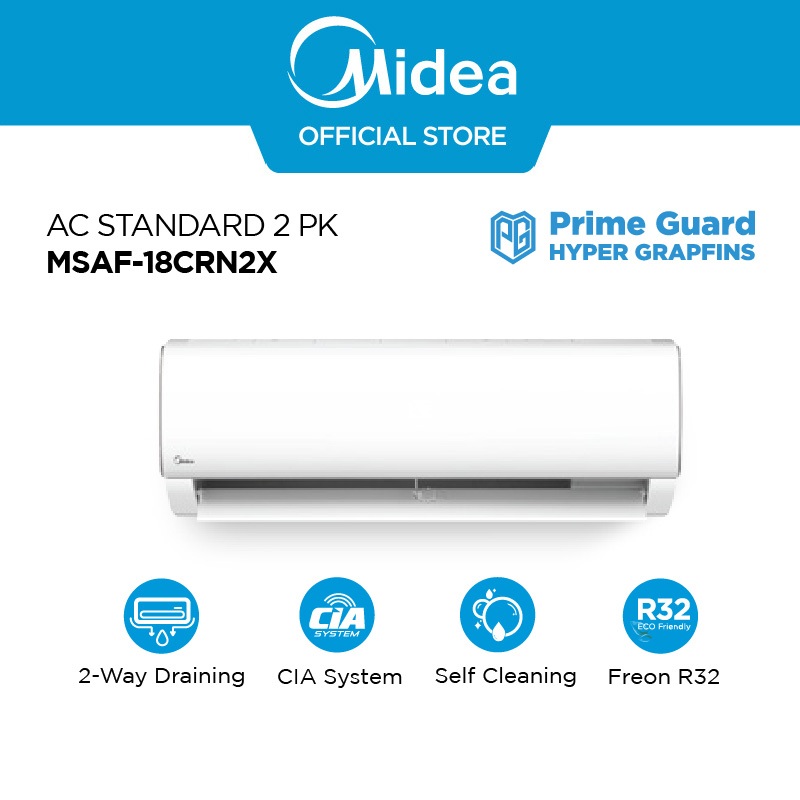 Jual Midea AC Standard 2 PK R32 Series MSAF-18CRN2X (Unit Indoor ...