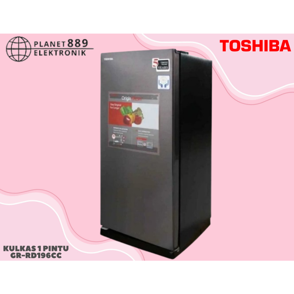 Jual Toshiba GR-RD196CC-DMF[37] Kulkas 1 Pintu 160L Lemari Pendingin | Shopee Indonesia