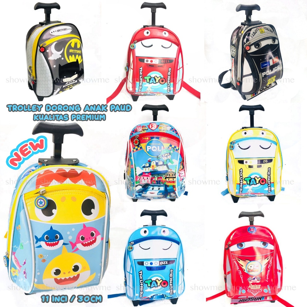 Jual 55CHEKOUT SHOWME TROLI TROLLEY DORONG TAS ANAK SEKOLAH PAUD TK ...