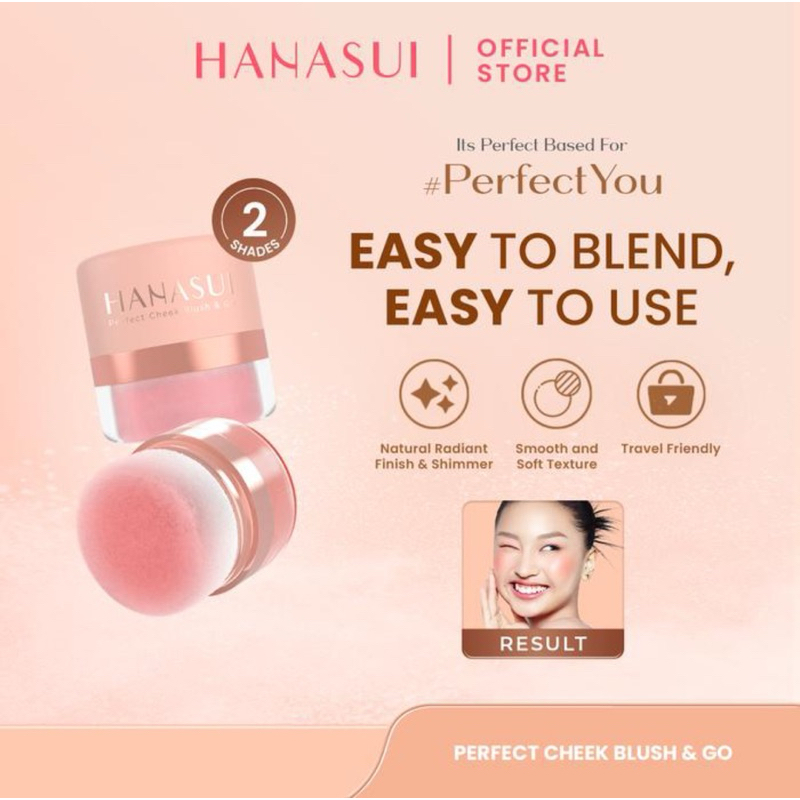 Jual HANASUI Perfect Cheek Blush & Go 2.5g | Powder Blush On | Shopee ...