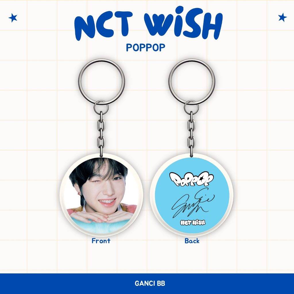 Jual KEYCHAIN NCT WISH POPPOP GANCI BOLAK BALIK GANTUNGAN KUNCI KPOP ...
