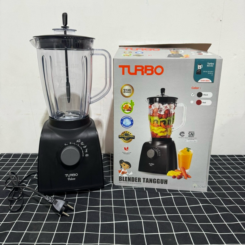 Jual Blender TURBO 2Lt 8001 (350W)(PLASTIK) | Shopee Indonesia