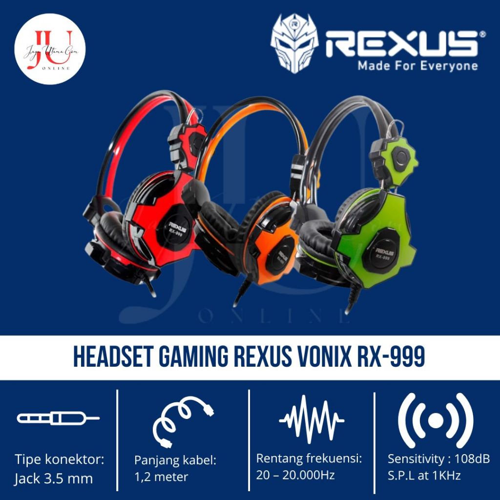Jual Rexus RX-999 Vonix Gaming Headset Original | Shopee Indonesia