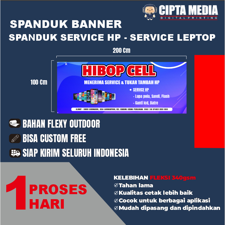 Jual CETAK BANNER/SPANDUK SERVICE HP - SERVICE LEPTOP | Shopee Indonesia