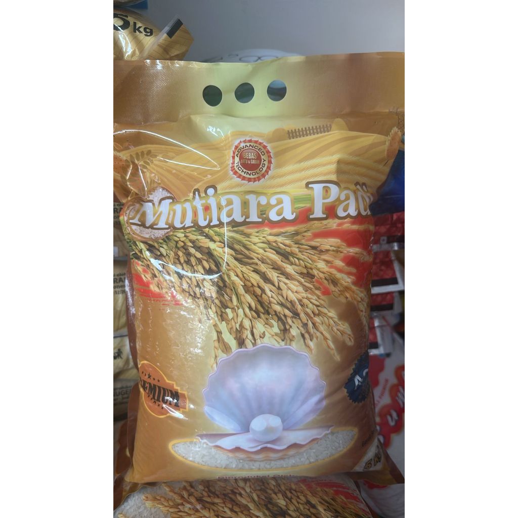 Jual BERAS MUTIARA PADI KEMASAN 5KG PREMIUM | Shopee Indonesia