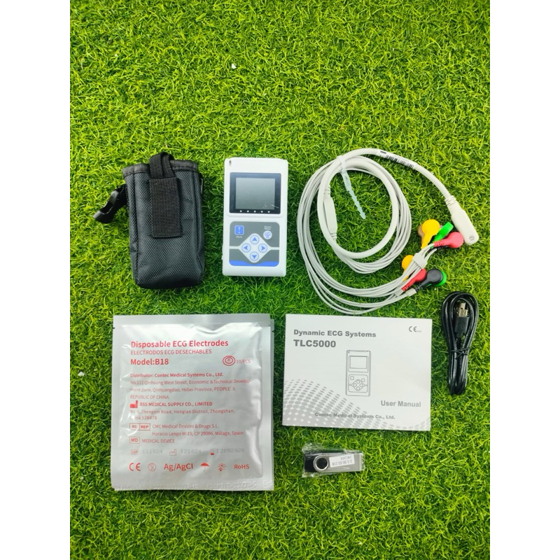 Jual CONTEC TLC5000 12 Channel ECG/EKG Holter System Recorder Monitor ...