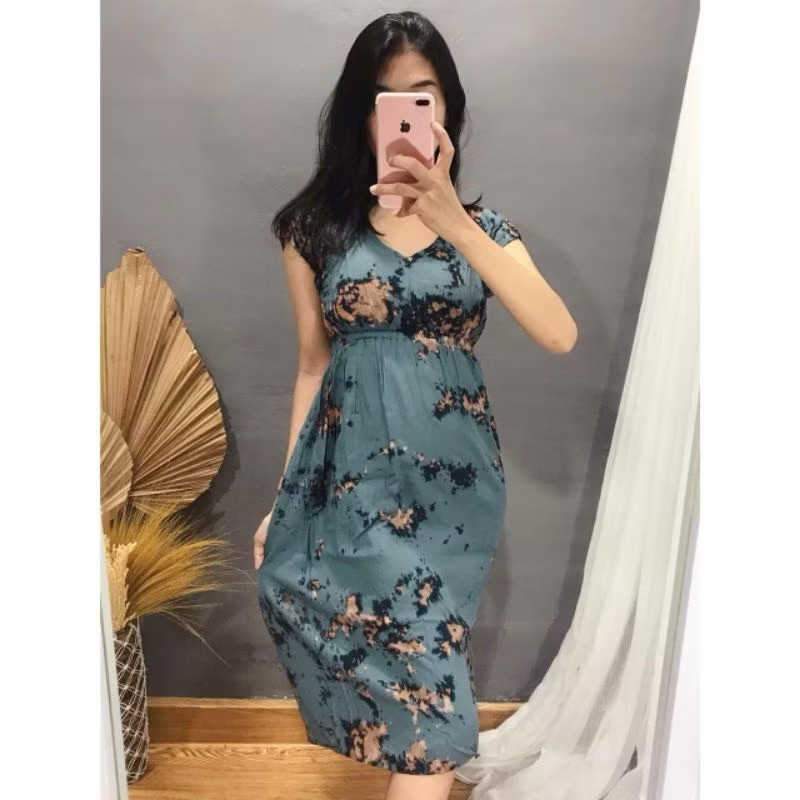Jual Daster Manohara Tie Dye Panjang Rayon Adem | Shopee Indonesia