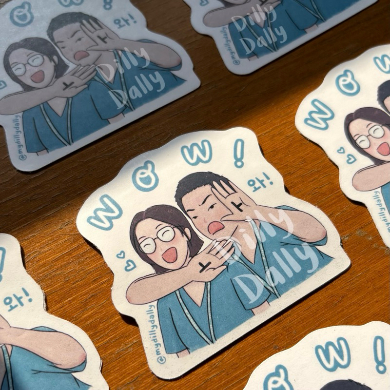 Jual DILLY DALLY Sticker Sheet - Ikjun 🩵 Songhwa WOW Hospital Playlist ...