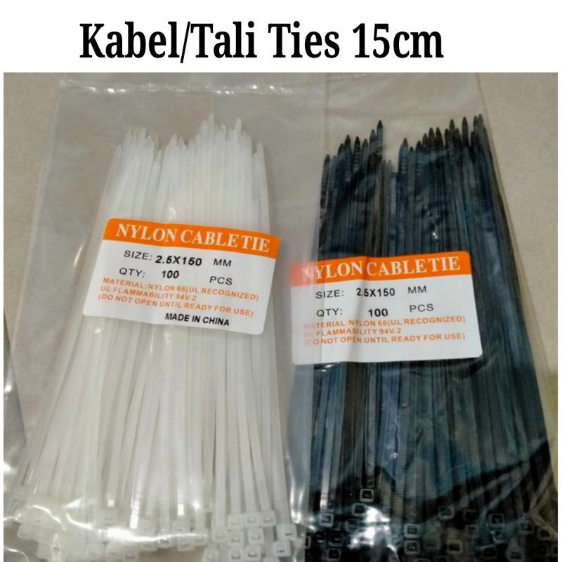 Jual KABEL TIS/CABLE TIE 150mm Tali tis 15cm | Shopee Indonesia