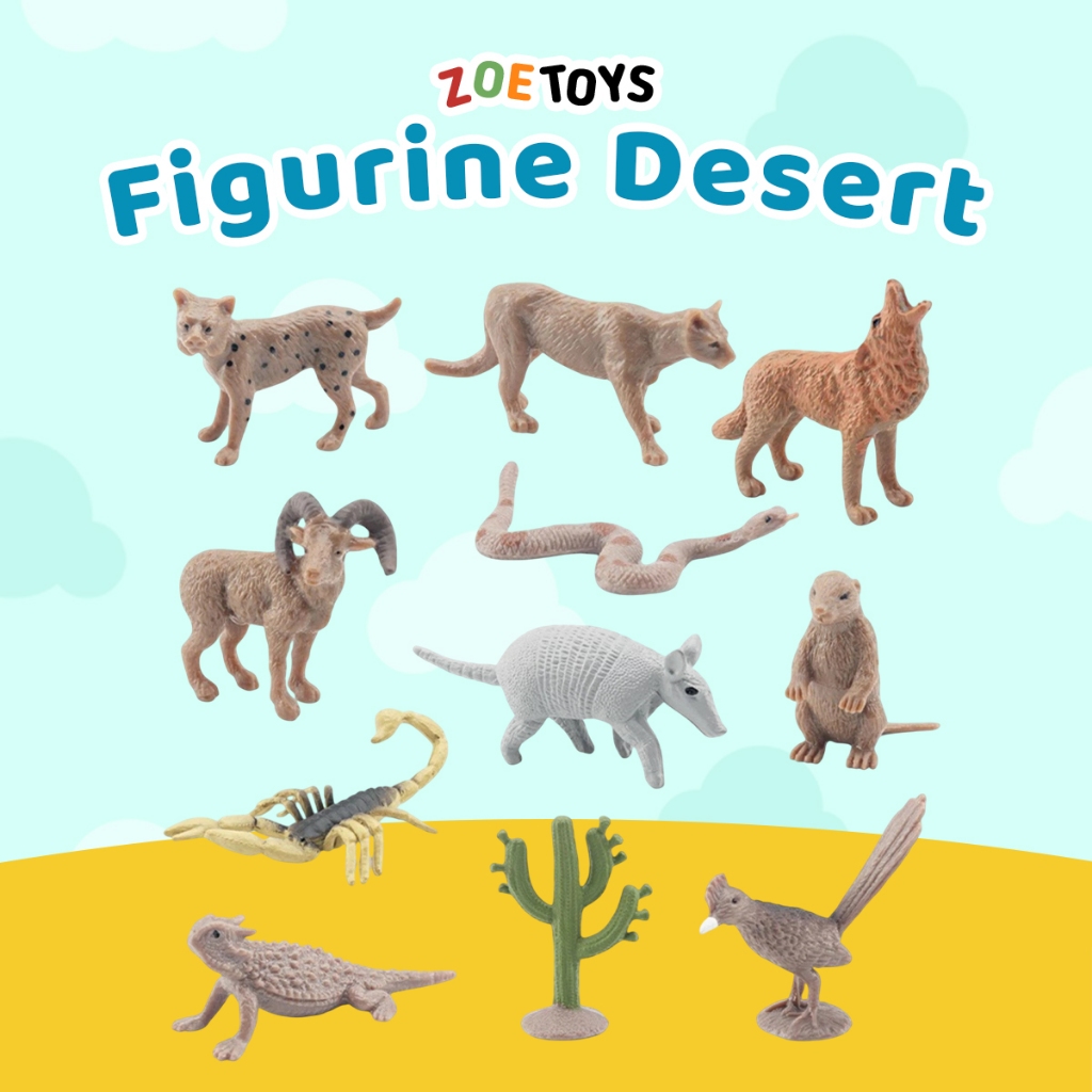 Jual Zoetoys Figurine Desert | Miniatur Hewan Gurun Unta Onta Rusa ...
