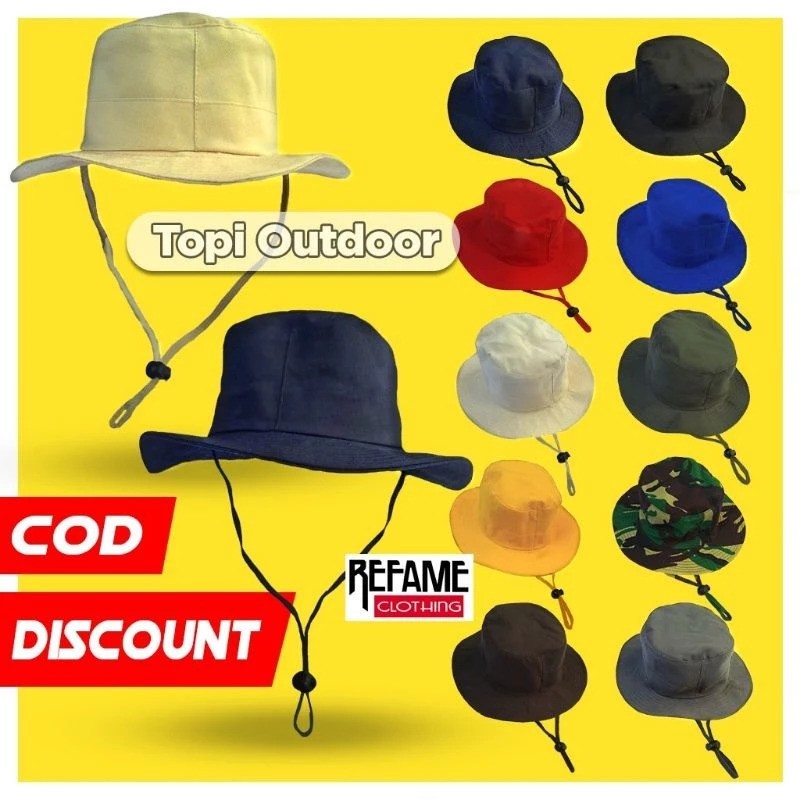 Jual Topi Rimba Gunung Outdoor Tali Hiking Camping Hat Lapangan Pria ...