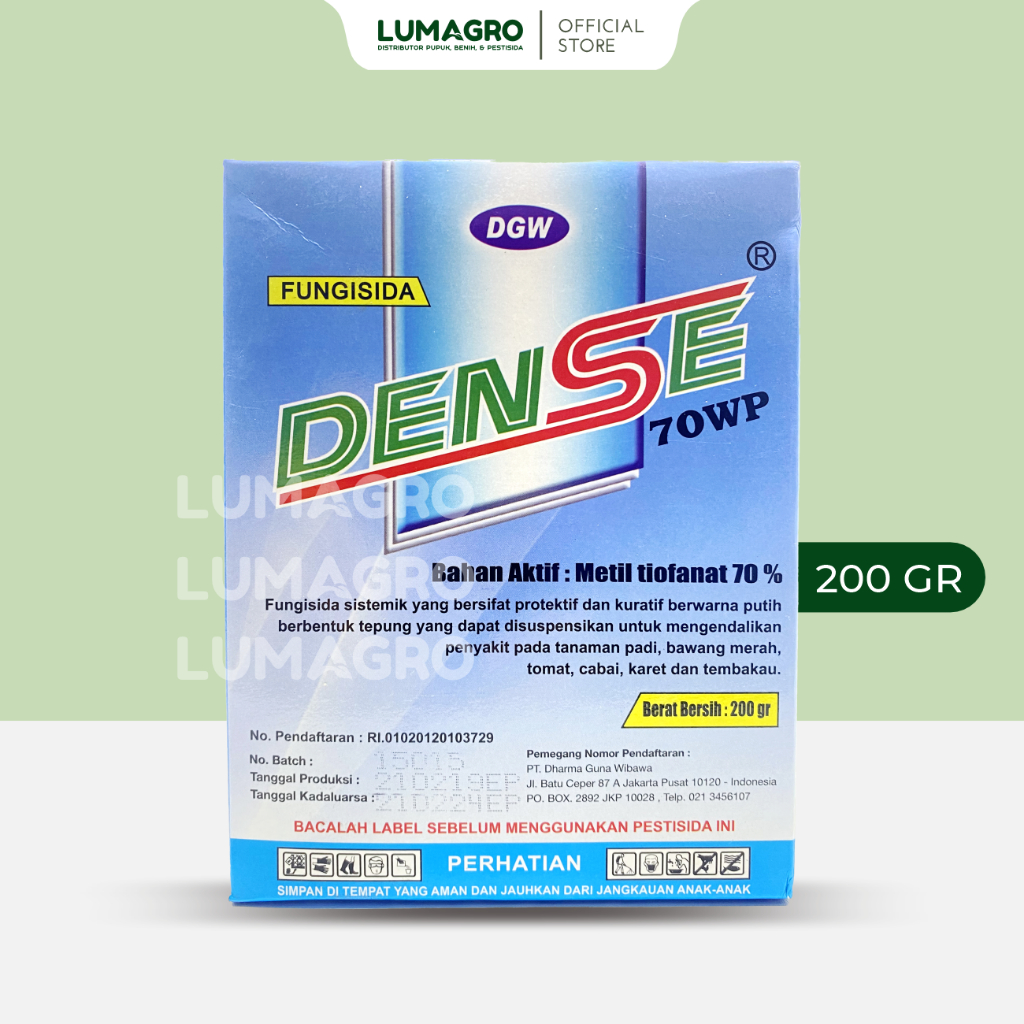 Jual Fungisida Dense 70WP Tepung 200gr Metil Tiofanat Pembasmi Penyakit ...
