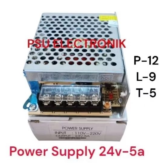 Jual switching power supply psu 24v 5A high quality 24 volt 5 ampere trafo adaptor charger ...