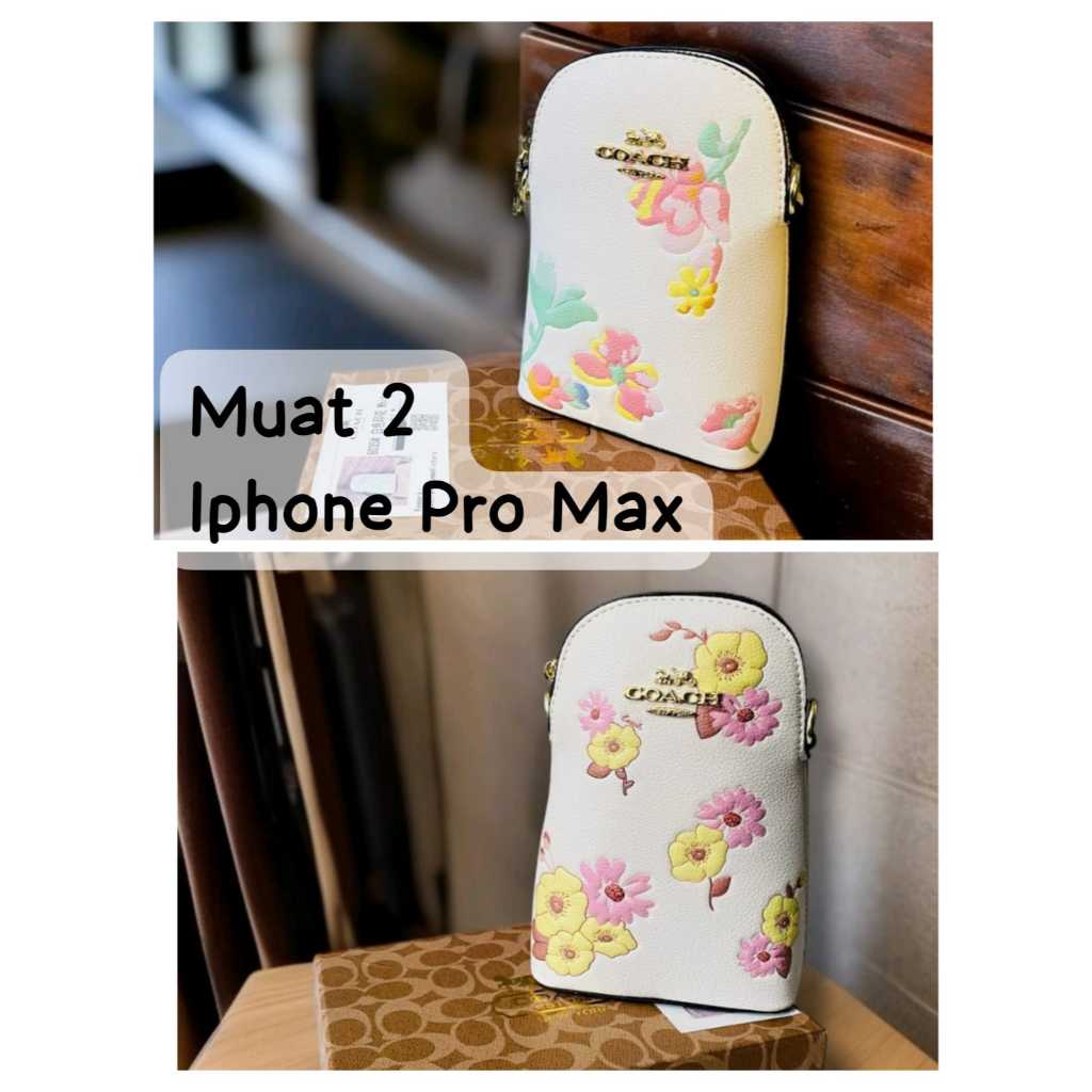 Jual Coach Sling Bag Mini Tas HP Muat Untuk 2 Iphone Pro Max Elegan ...