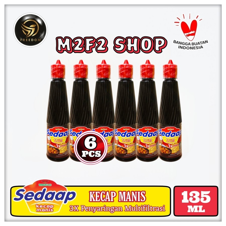 Jual Sedaap Kecap Manis Botol Kecil Plastik Pet - 135 ml (Kemasan 6 Pcs ...