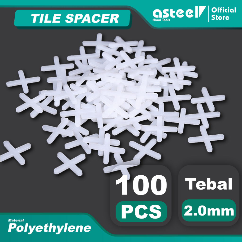 Jual ASTEEL Alat pasang keramik Tile Spacer nat 2 mm t cross keramik ...