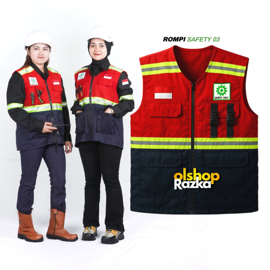 Jual rompi safety/rompi proyek/rompi k3/baju proyek/rompi lapangan ...