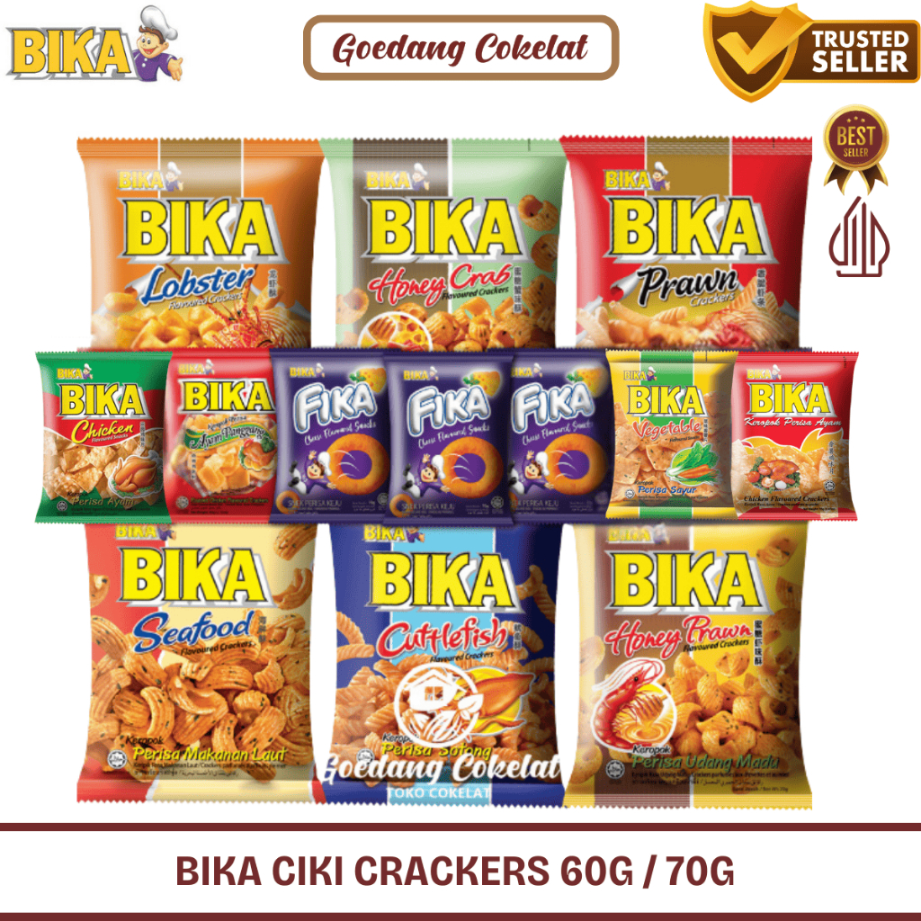 Jual Snack BIKA Fika Cheese Snack Malaysia / Aneka Rasa Cuttle Fish Ayam Panggang Seafood Prawn ...