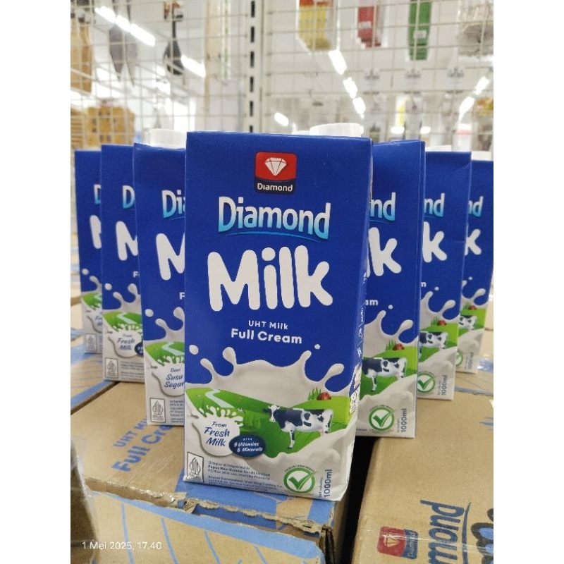 Jual Susu Diamond UHT Full Cream 1 Liter | Shopee Indonesia