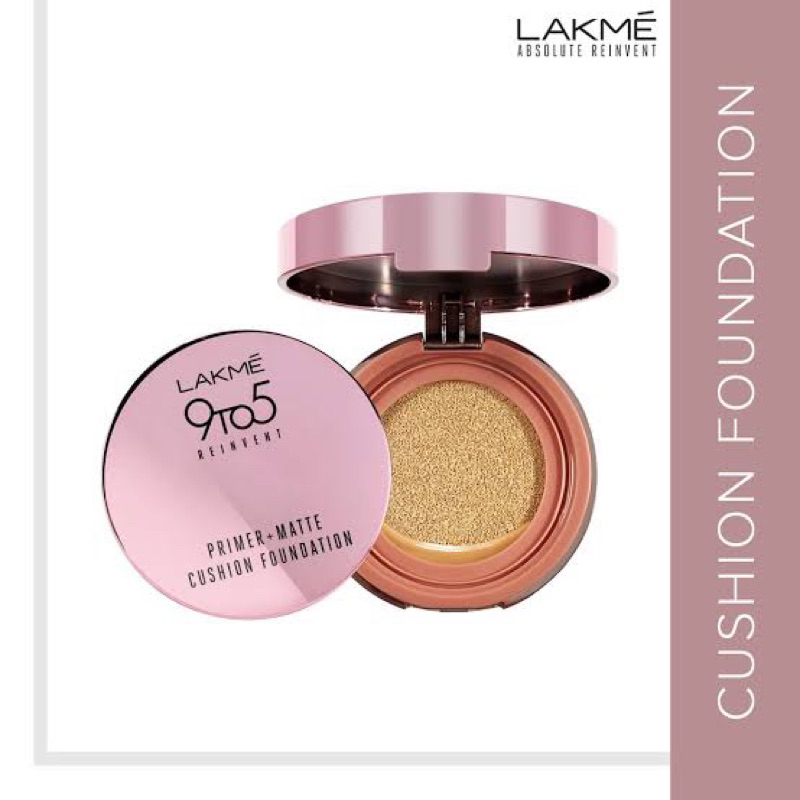 Jual lakme makeup 9to5 Reinvent primer + Matte cushion Foundation ...