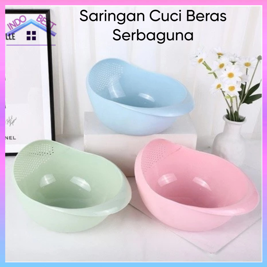 Jual Indoboss | Baskom Cuci Beras | Wadah Tempat Saringan Pencuci Sayur ...