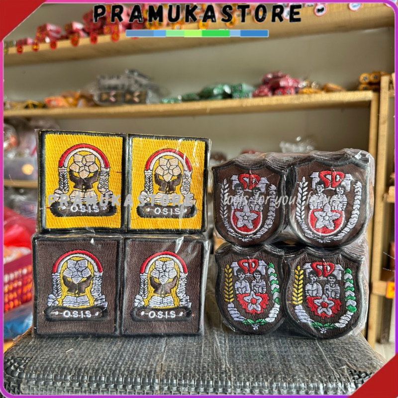 Jual Bet sd bordir isi 100 biji badge sd | bed sd | logo sd | lambang ...