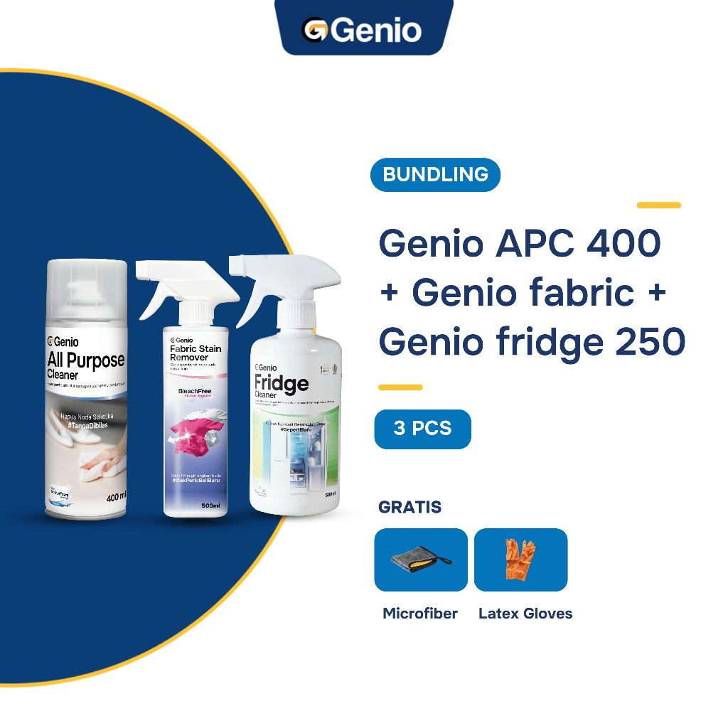 Jual GENIO Paket Bundling - All Purpose Cleaner 400 ml + Genio Fabric ...