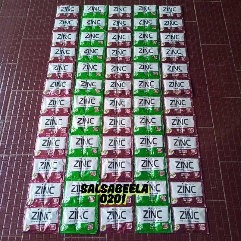 Jual SHAMPOO ZINC 24 PASANG SACHET/48 SACHET (2 RENTENG) | Shopee Indonesia